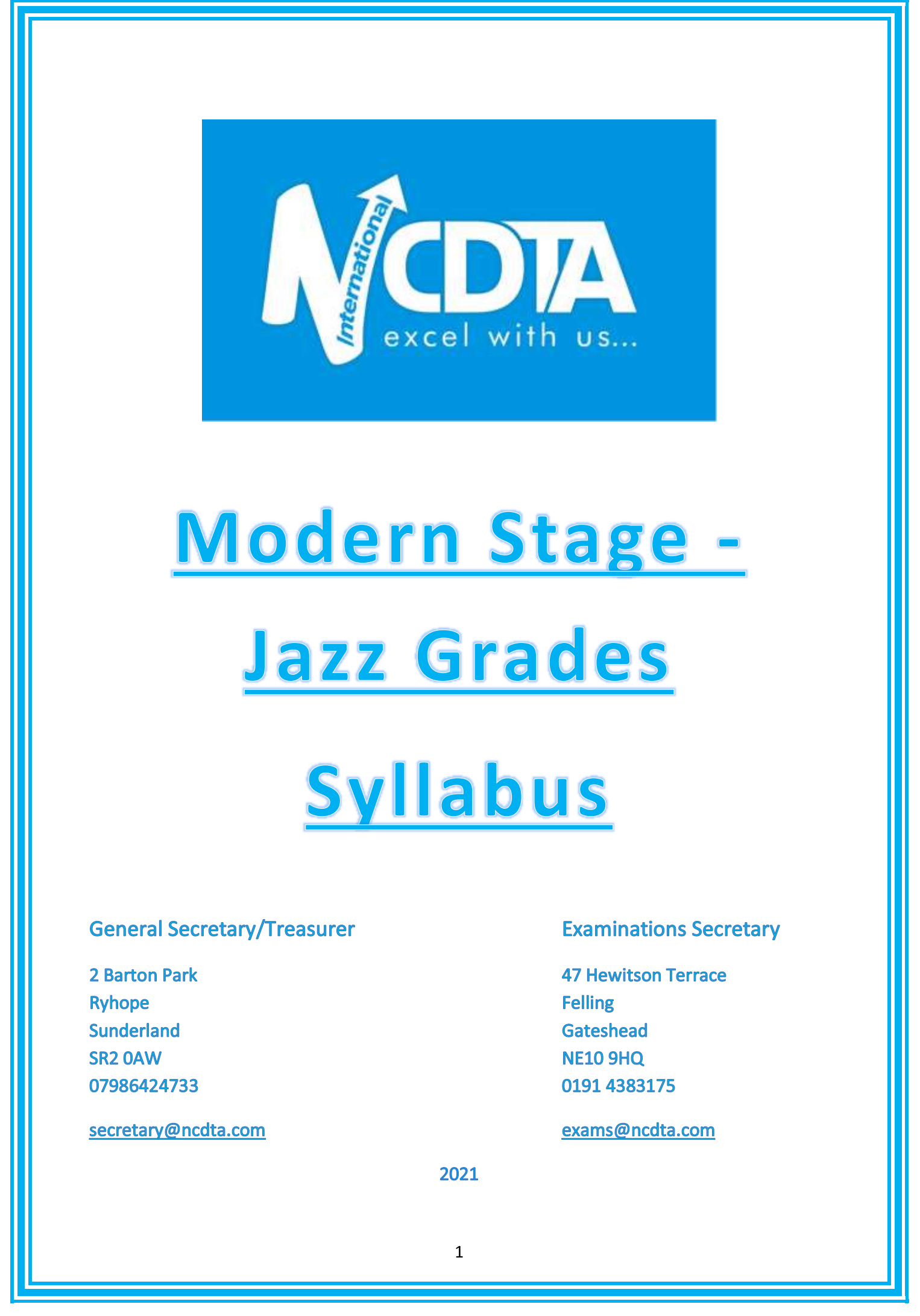 Modern/Jazz Amateur Grades – NCDTA International